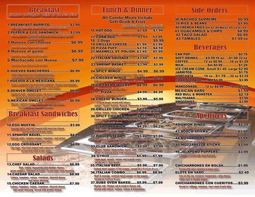 Charles Fast Food menu in Elgin, Illinois, USA