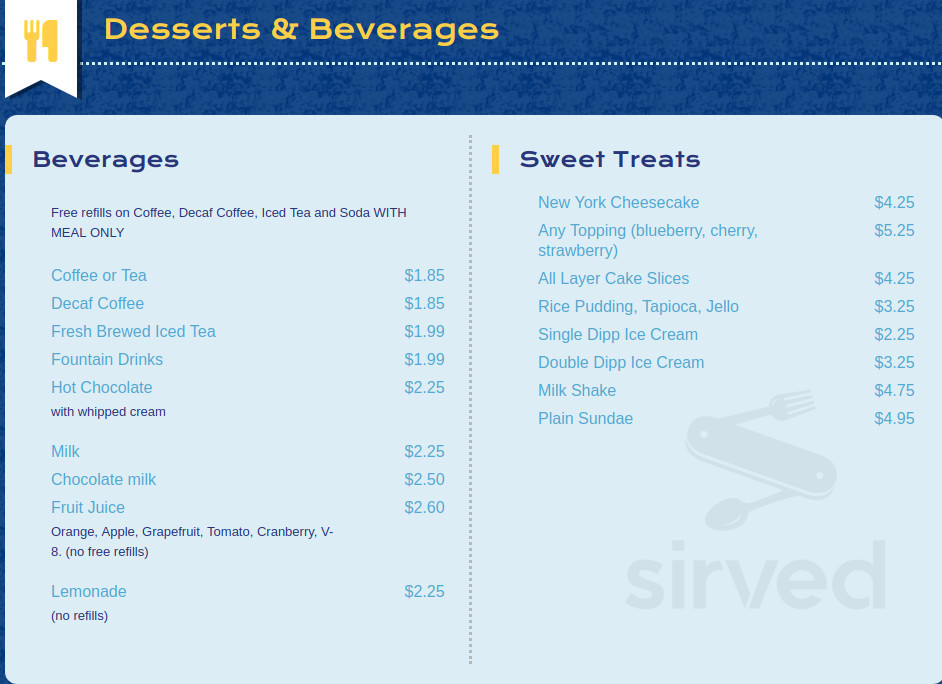 Stargate Diner menus in Ridley Park, Pennsylvania, United States