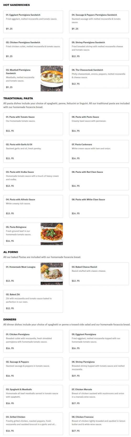 Mimi's Pizza menu in Queens Village, New York, USA
