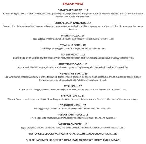 Michael's Tap Room menu in Bethel, Connecticut, USA