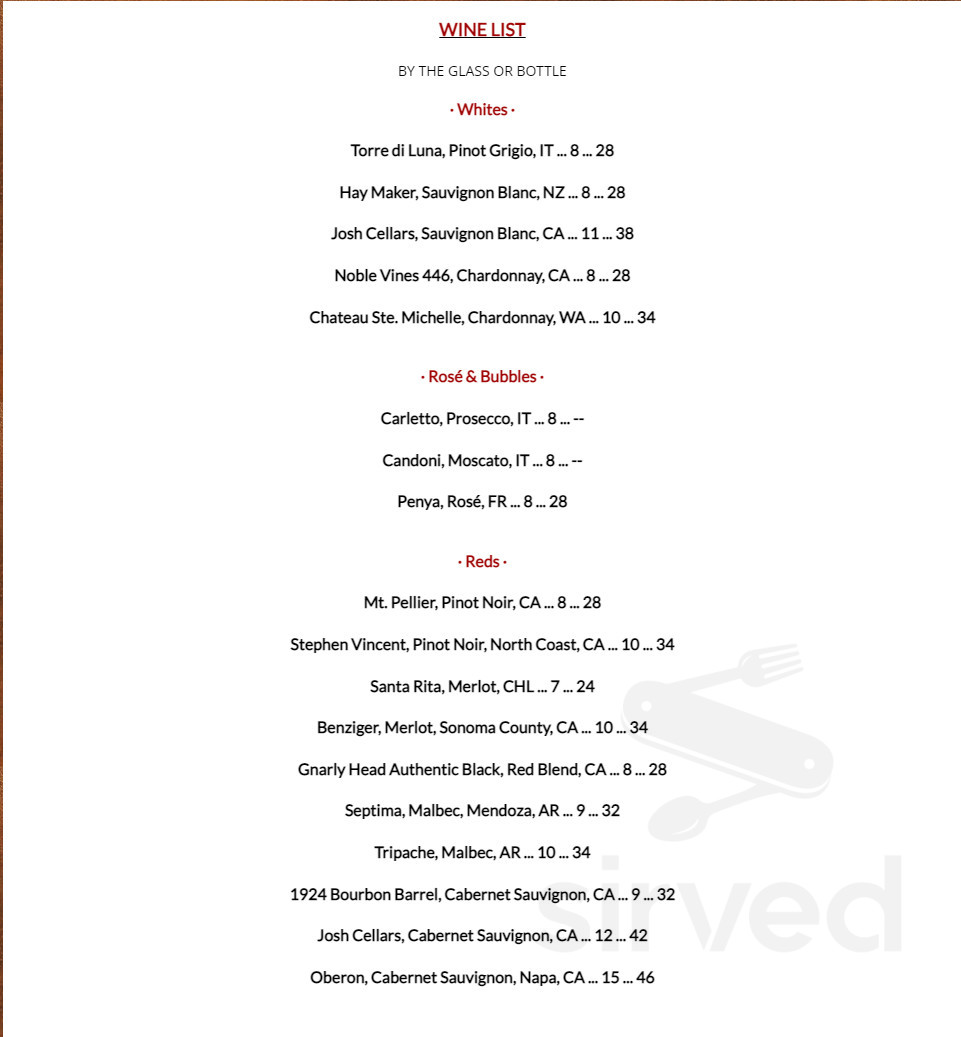 Michael's Tap Room menu in Bethel, Connecticut, USA