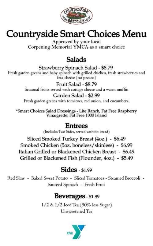 Countryside BBQ menu in Marion, North Carolina, USA