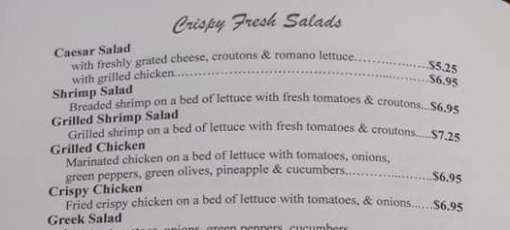 Menu for Zeno's Italian Restaurant in Troy, NC | Sirved