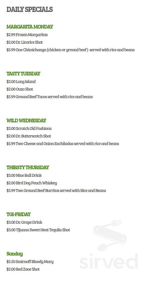 Menu for Romine's High Pockets in Milwaukee, WI | Sirved