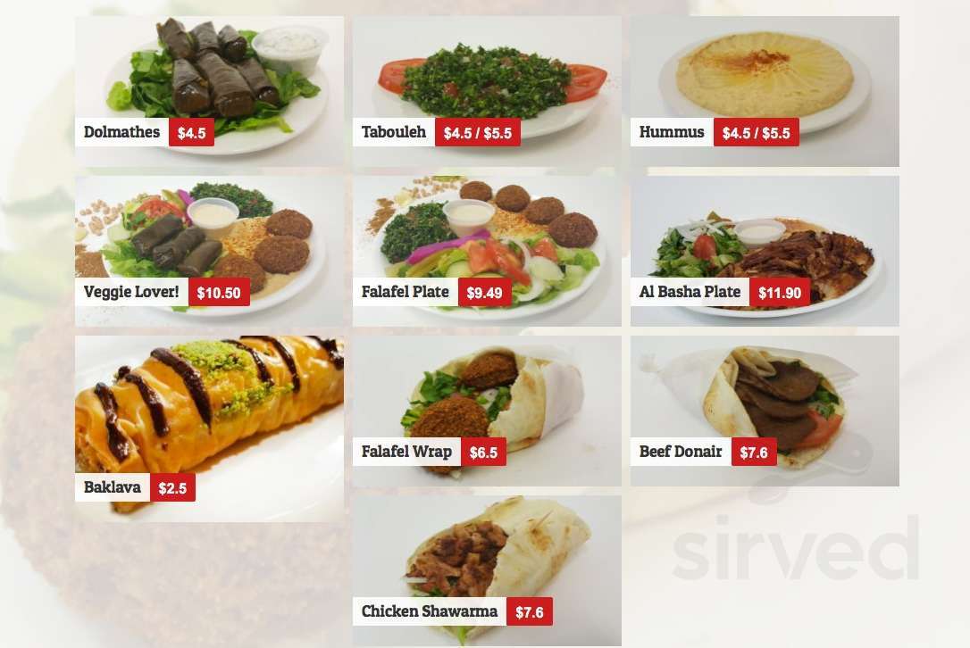 Uncle Sal's Shawarma menus in Richmond, British Columbia, Canada