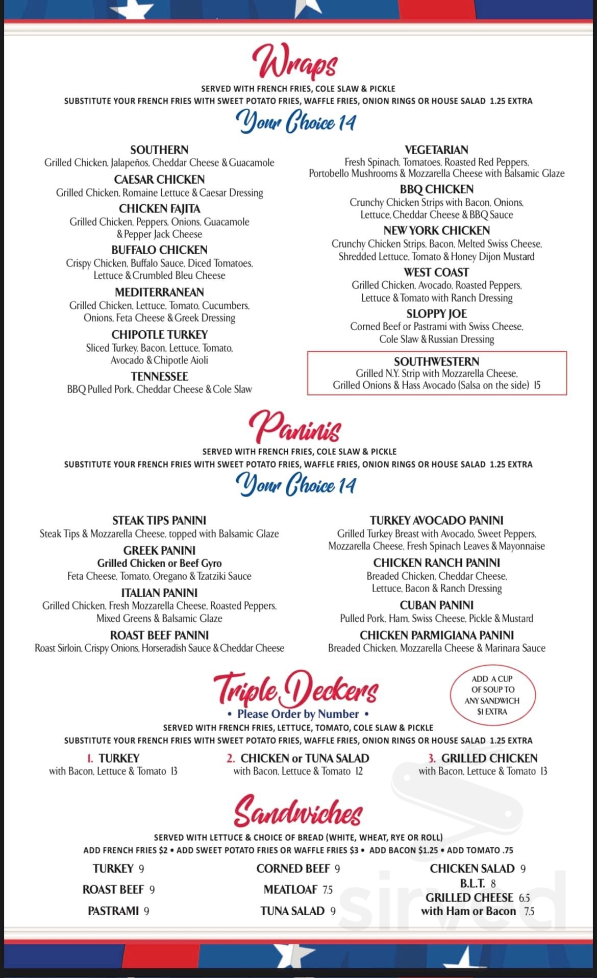 Casi's Family Diner And Restaurant menu in Liberty, New York, USA
