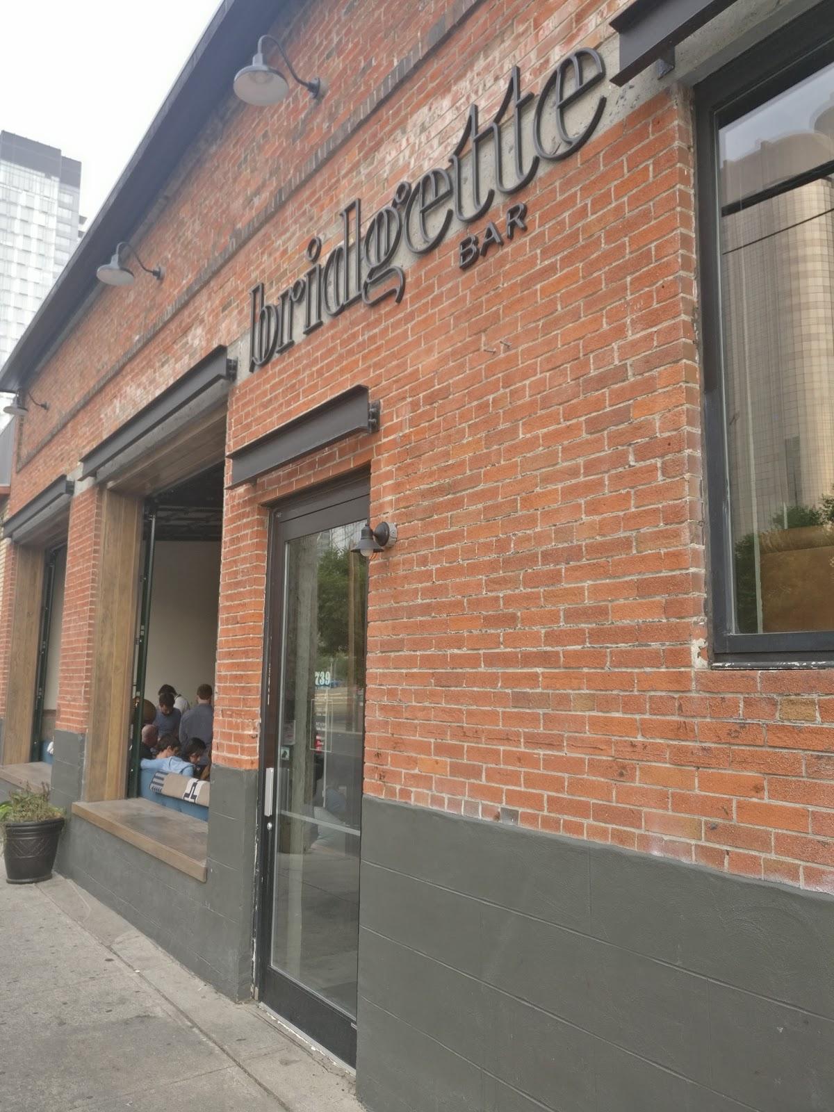 Bridgette Bar menu in Calgary, Alberta, Canada