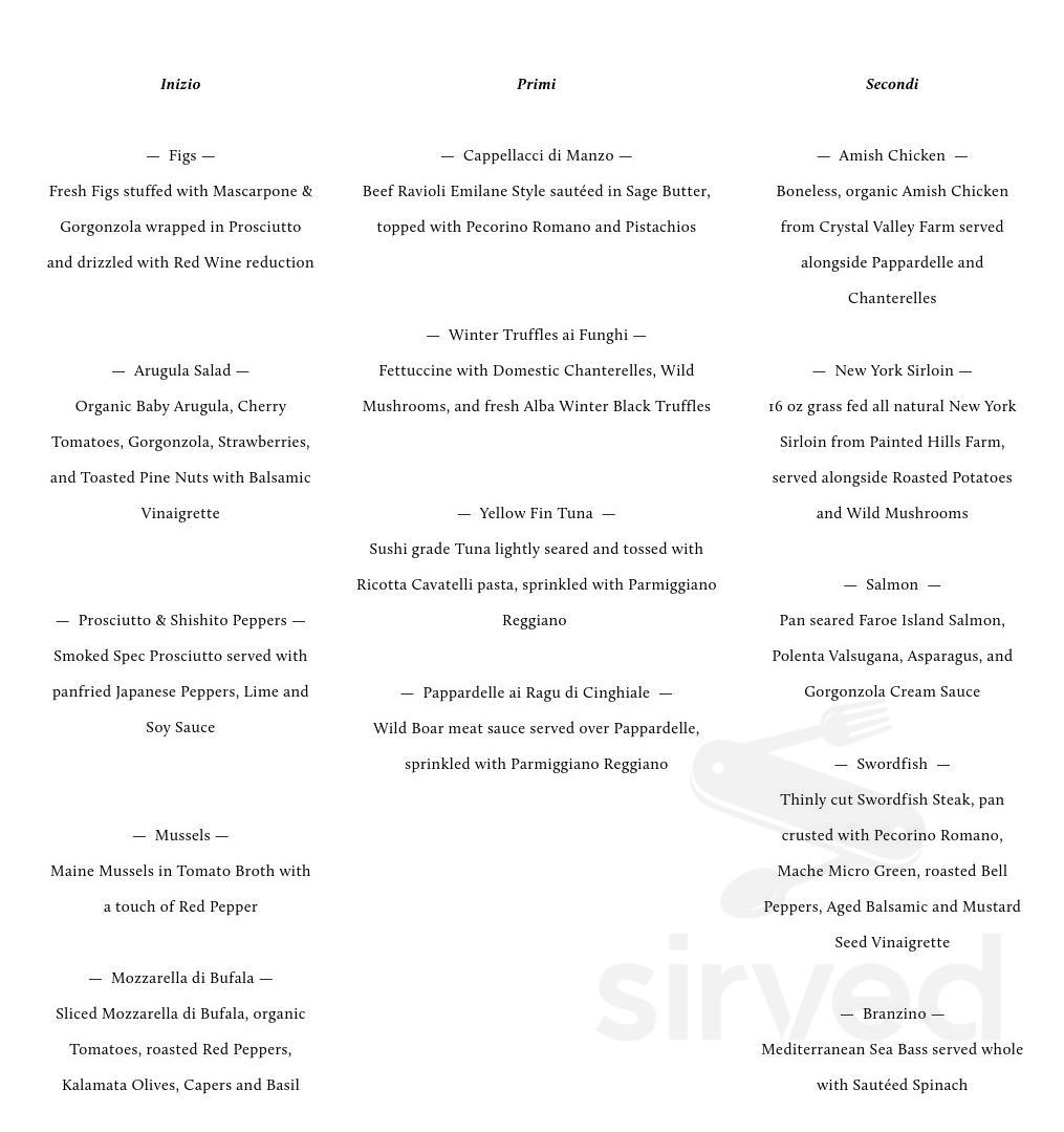 I Pazzi Restaurant menu in Danvers, Massachusetts, USA