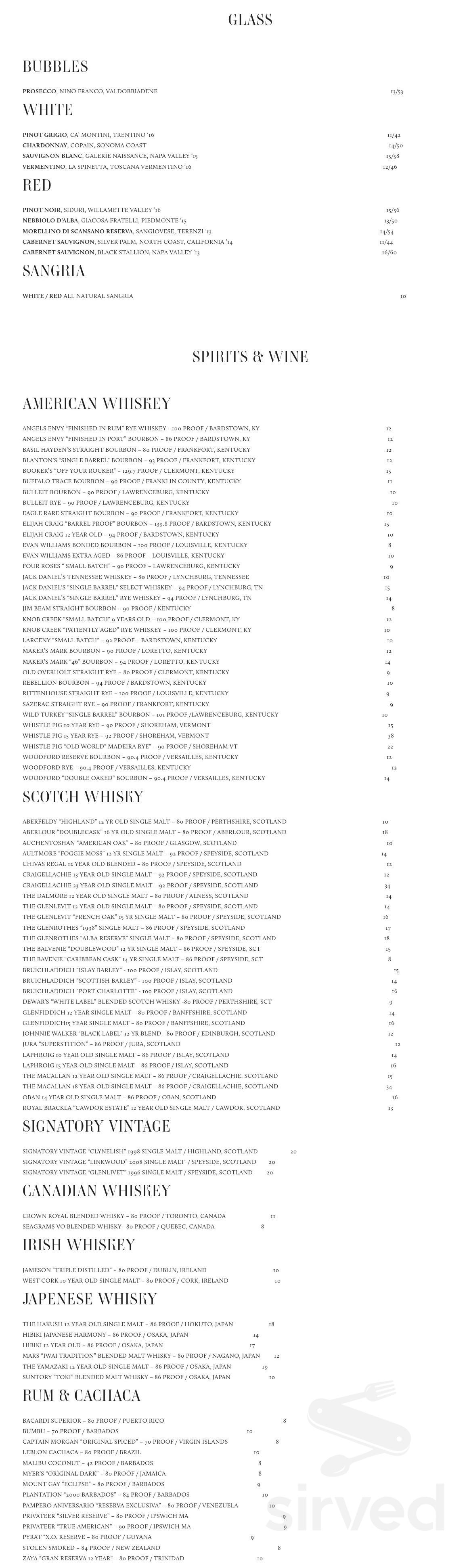 Menu for I Pazzi Restaurant in Danvers, MA | Sirved