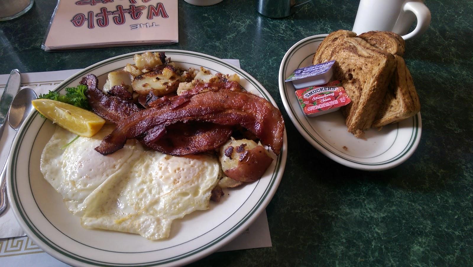 Waffle Shop menu in Bellefonte, Pennsylvania, USA