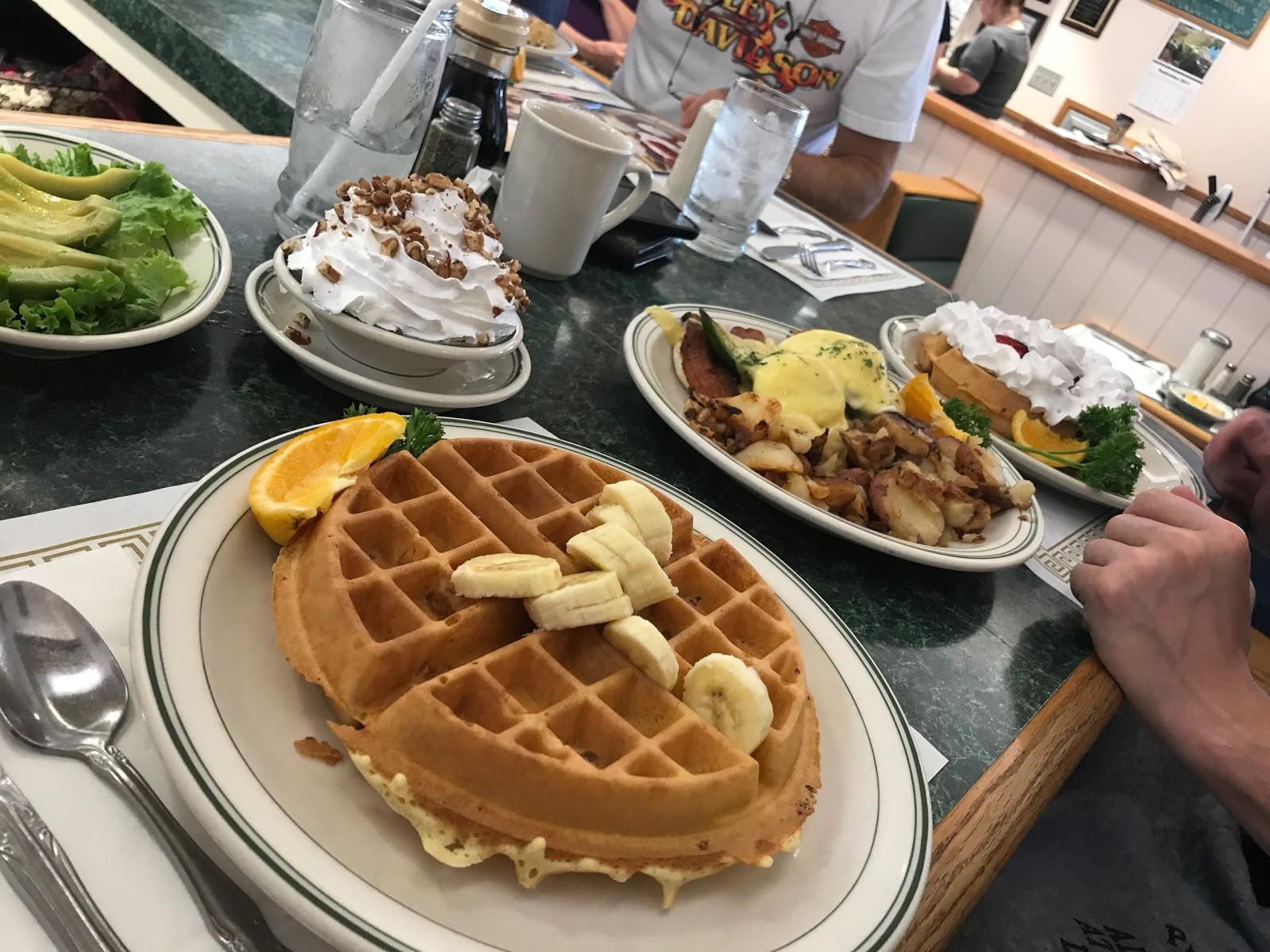 Waffle Shop menu in Bellefonte, Pennsylvania, USA