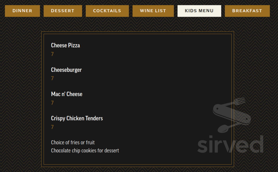 Menu for Van Acre in Wausau, WI | Sirved