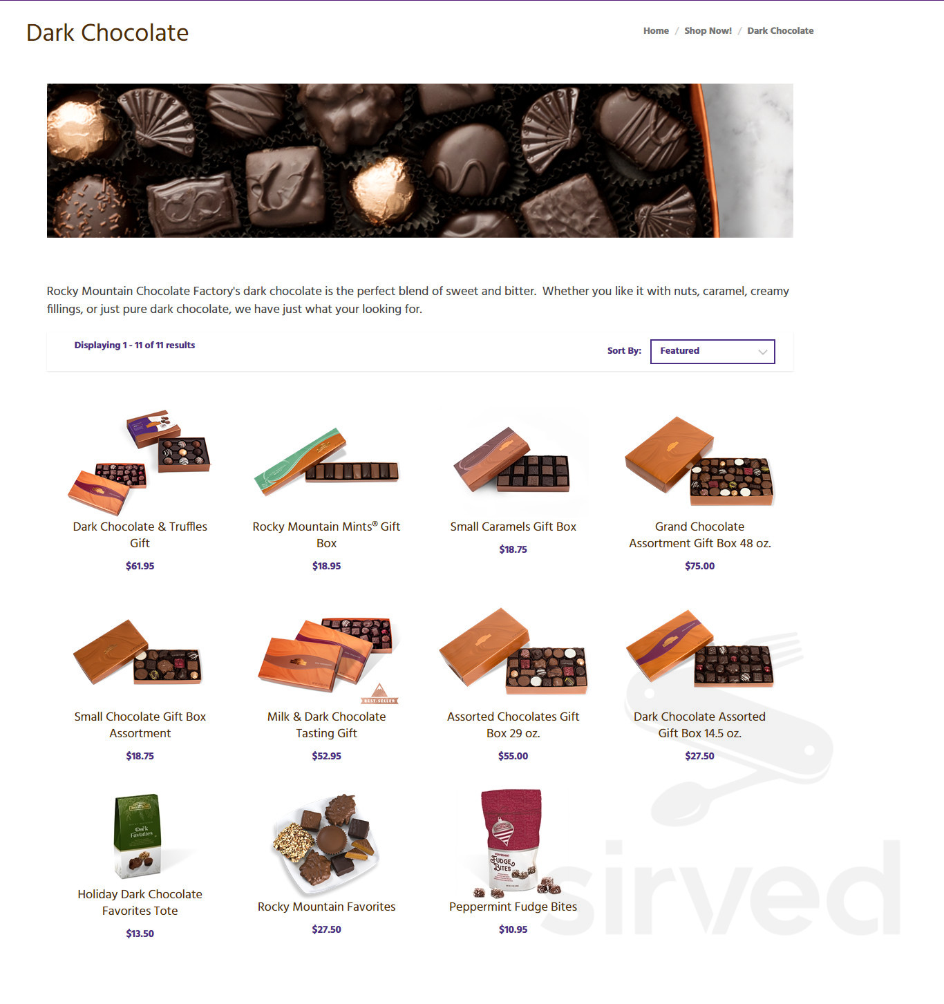 Rocky Mountain Chocolate Factory menus in Leavenworth, Washington ...