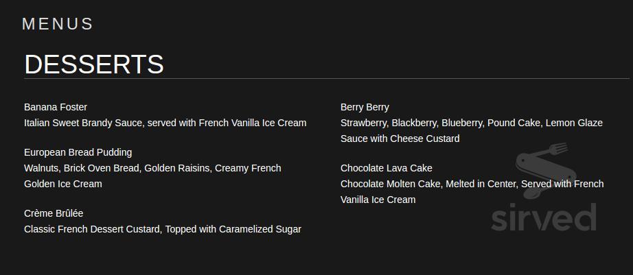 Lukas' Seafood & Grille menu in Warren, New Jersey, USA