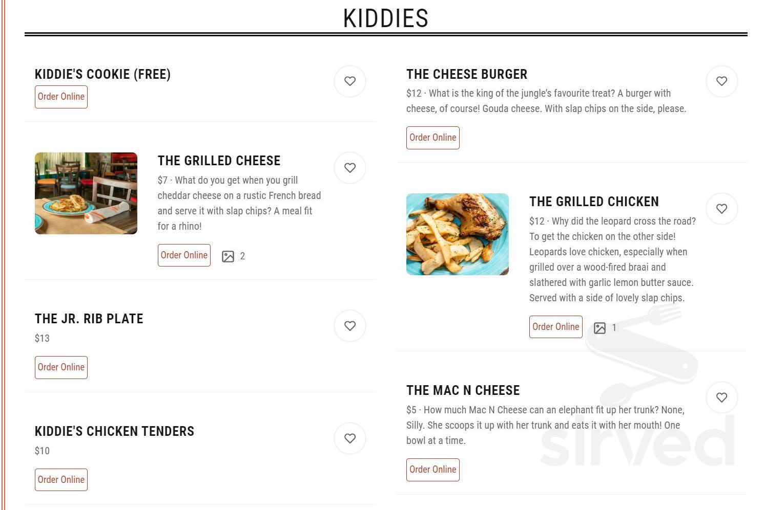 Mozambik menu in The Woodlands, Texas, USA