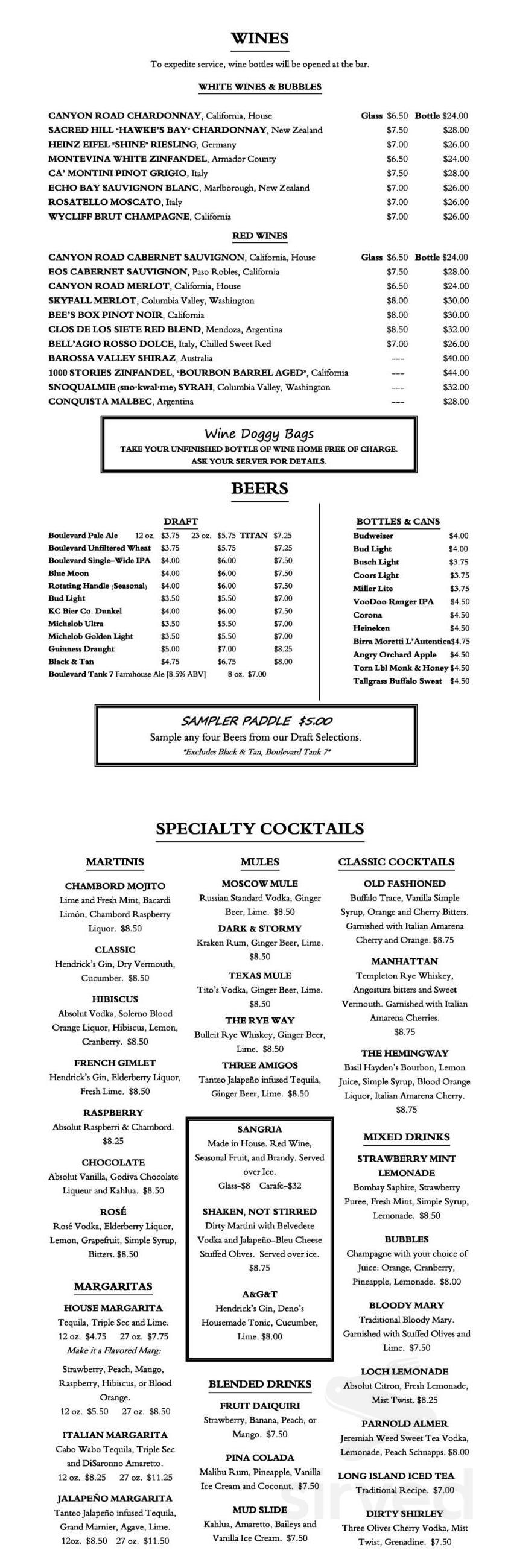 A&G Restaurant menu in Maryville, Missouri, USA