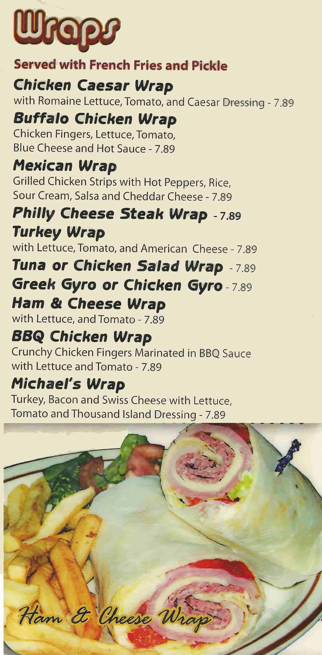 Michael's Restaurant menu in Douglassville, Pennsylvania, USA