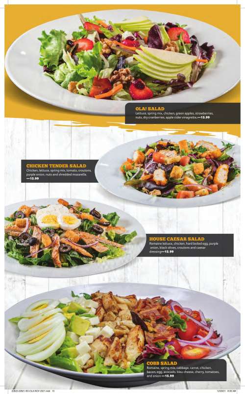 OLA Restobar Downey menu in Downey, California, USA