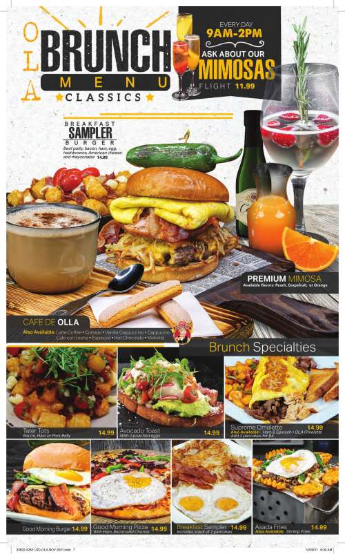 OLA Restobar Downey menu in Downey, California, USA
