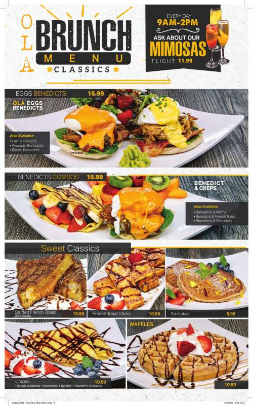 OLA Restobar Downey menu in Downey, California, USA