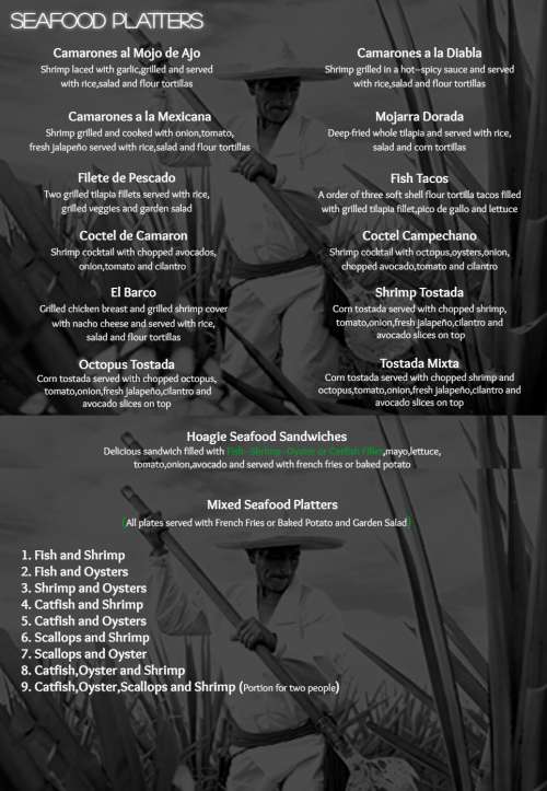 Puerto Nuevo Mexican & Seafood Restaurant menu in Spruce Pine, North ...