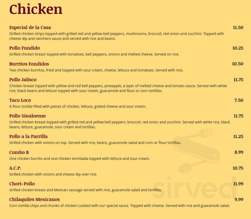 Los Magueyes menus in Oconto, Wisconsin, United States