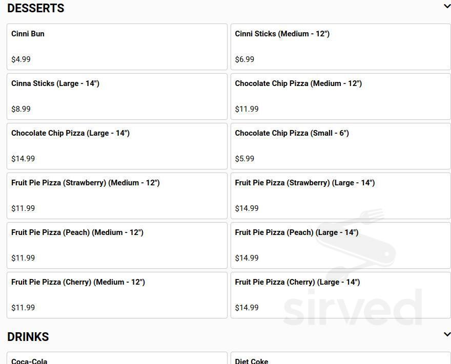 Menu - McGehee AK's The Owl Pizza & Pub | Sirved