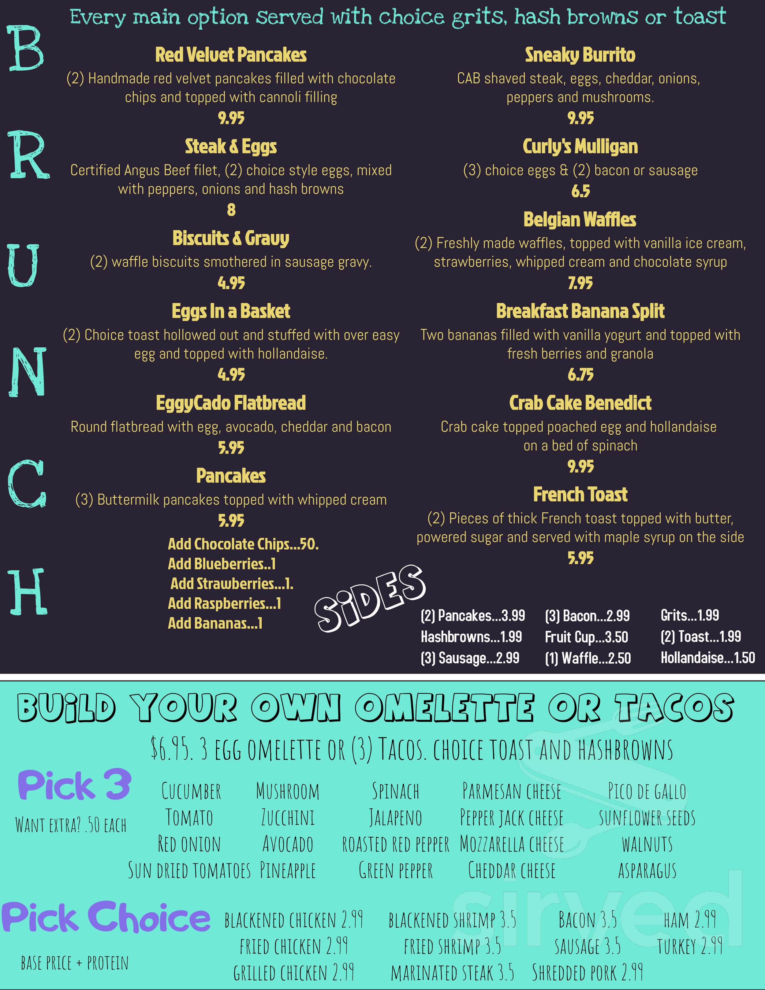 Menu for The Sneaky Beagle in Myrtle Beach, SC | Sirved