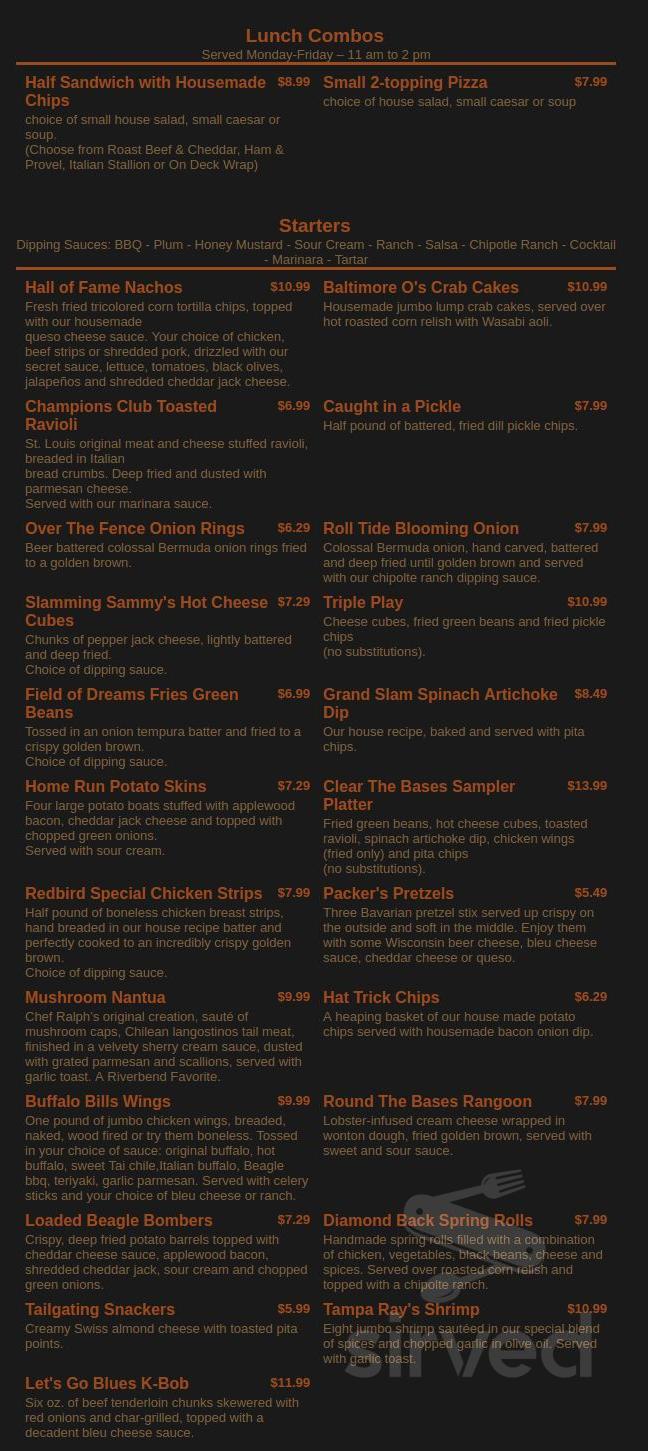 Menu - Godfrey IL's Ropers Regal Beagle | Sirved
