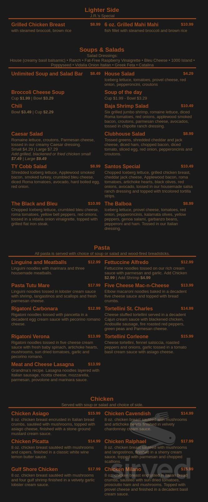 Ropers Regal Beagle menu in Godfrey, Illinois, USA
