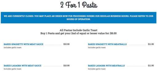 Menu for Mariner Pizza in Sidney, BC | Sirved