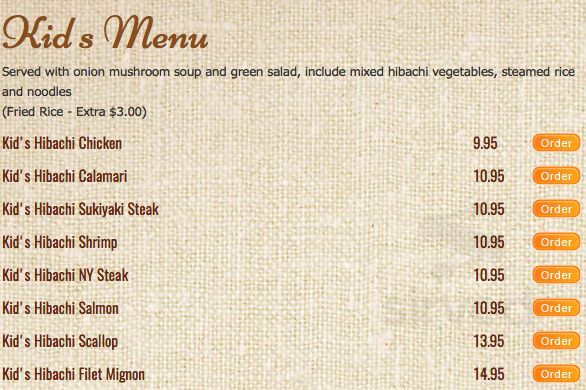 Sumo Japanese Steakhouse & Sushi Restaurant menu in Wenatchee ...