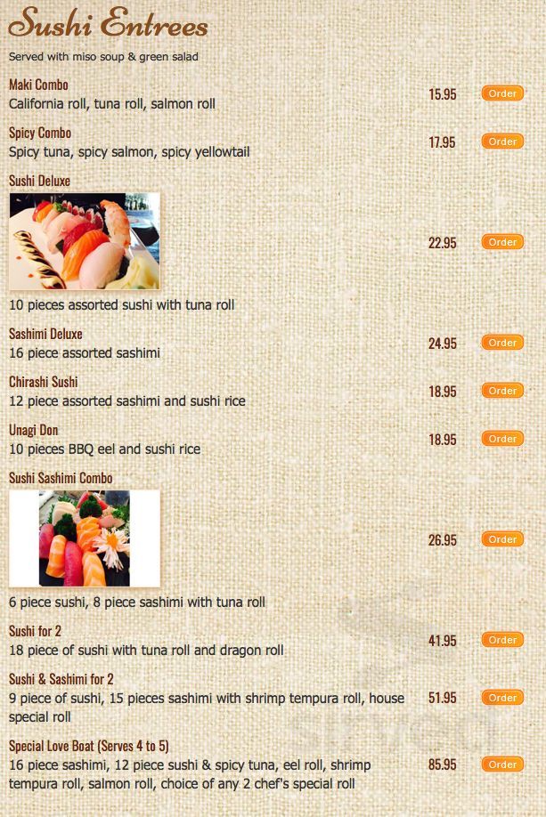 Sumo Japanese Steakhouse & Sushi Restaurant menu in Wenatchee ...