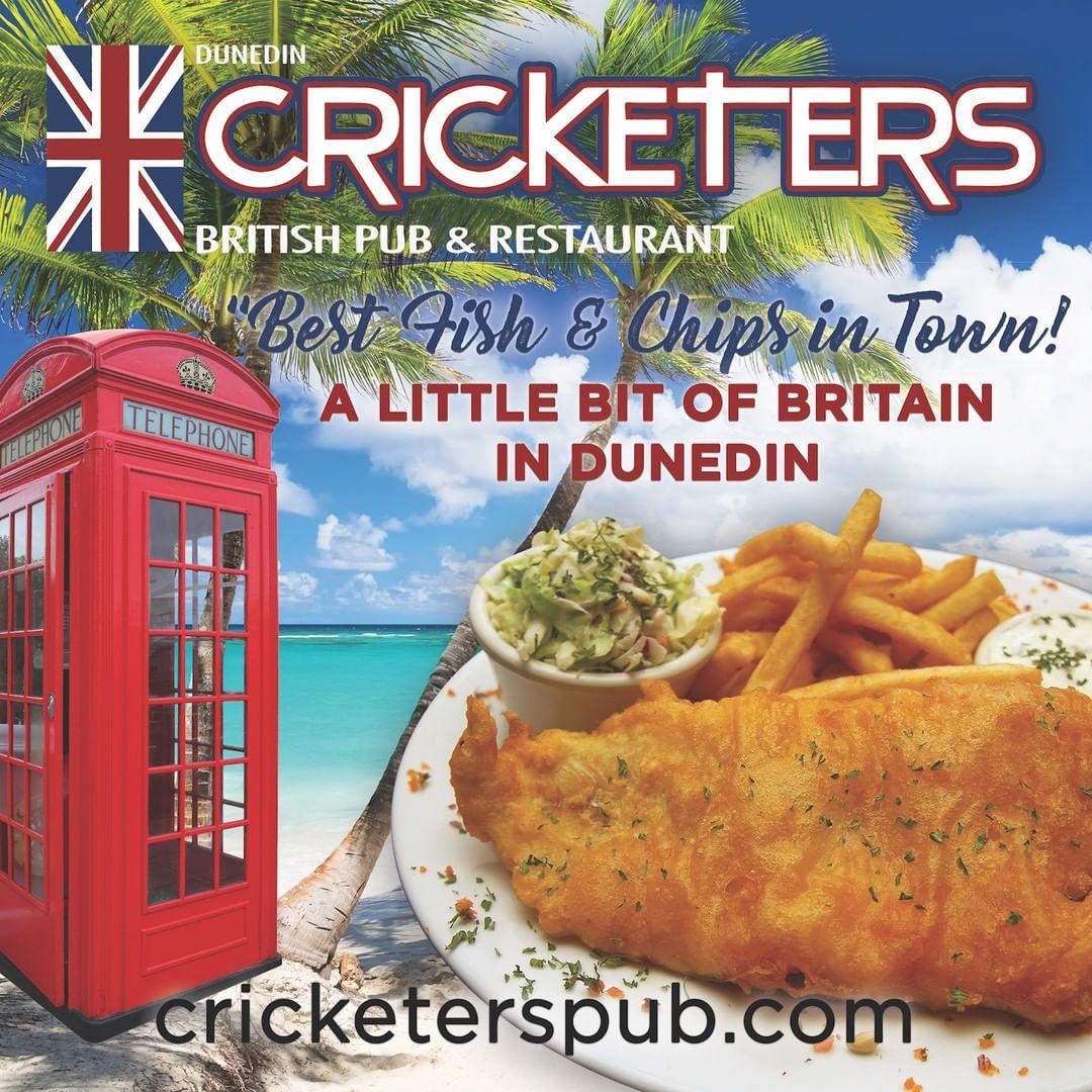 Cricketers British Pub & Restaurant Dunedin menu in Dunedin, Florida, USA