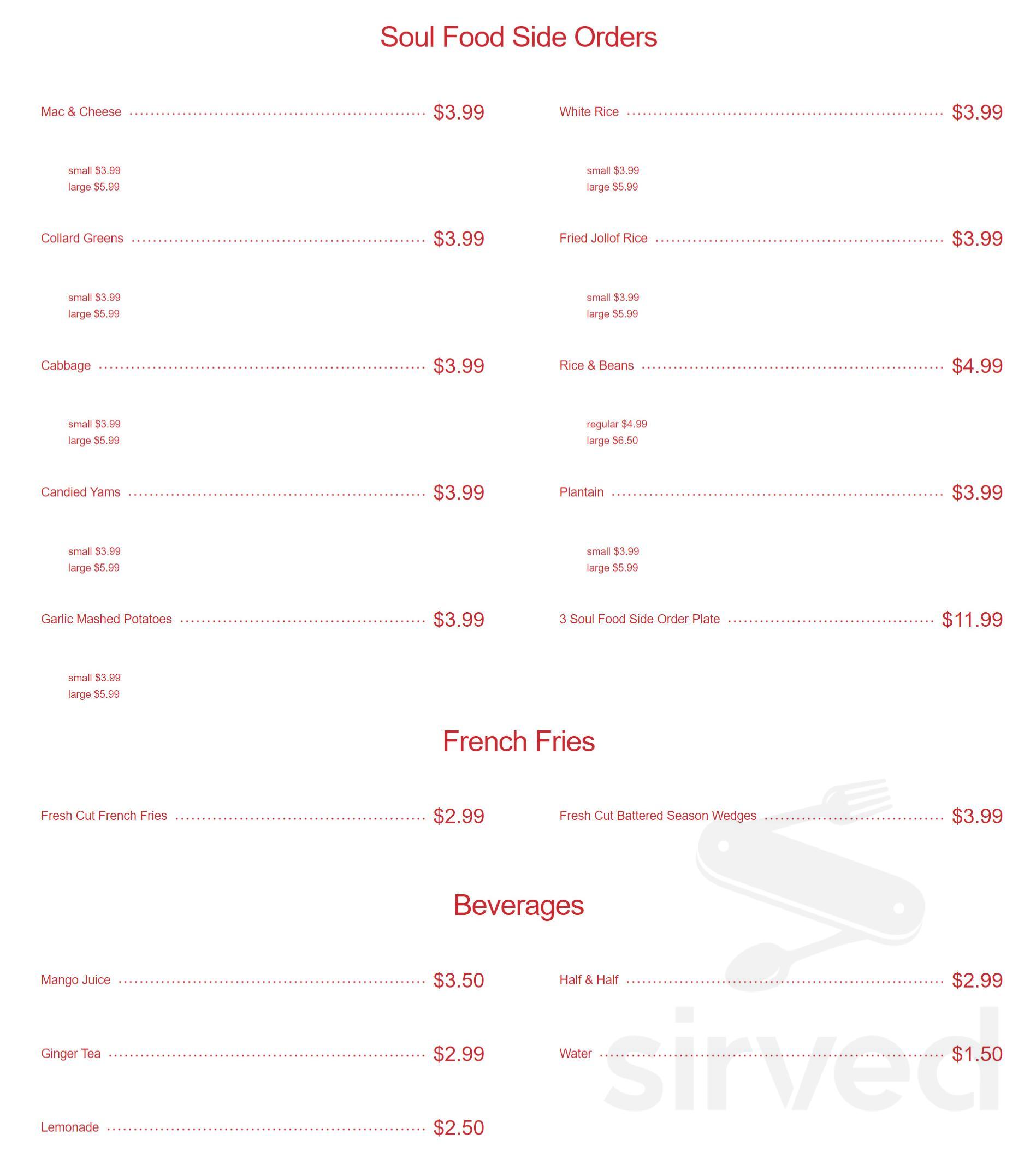 Menu - Baltimore MD's Vasachy's Restaurant and Catering | Sirved