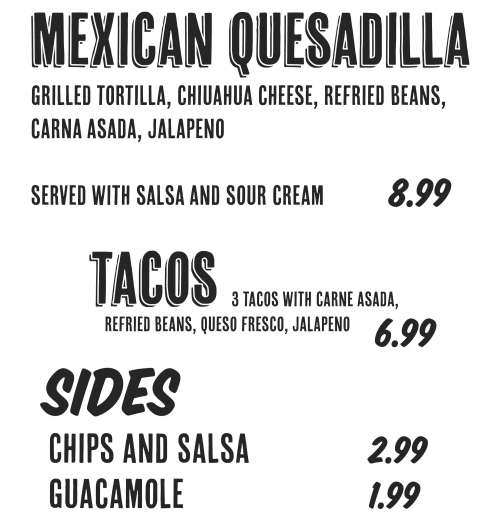 Farmer's Grandson Eatery menu in Eagan, Minnesota, USA