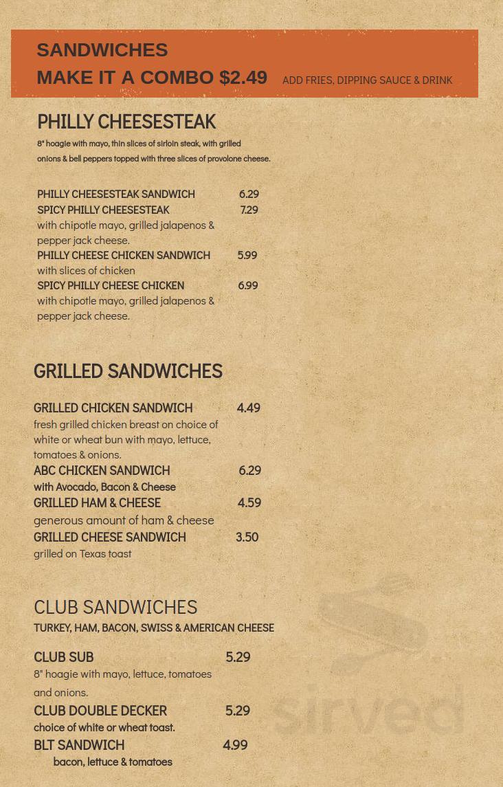 House of Fries menu in Houston, Texas, USA