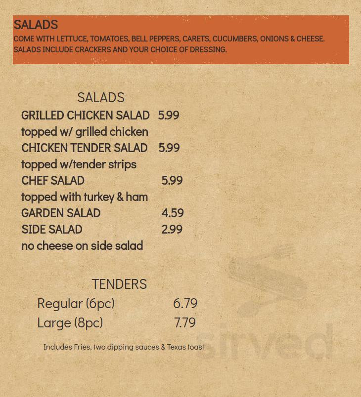 House of Fries menu in Houston, Texas, USA