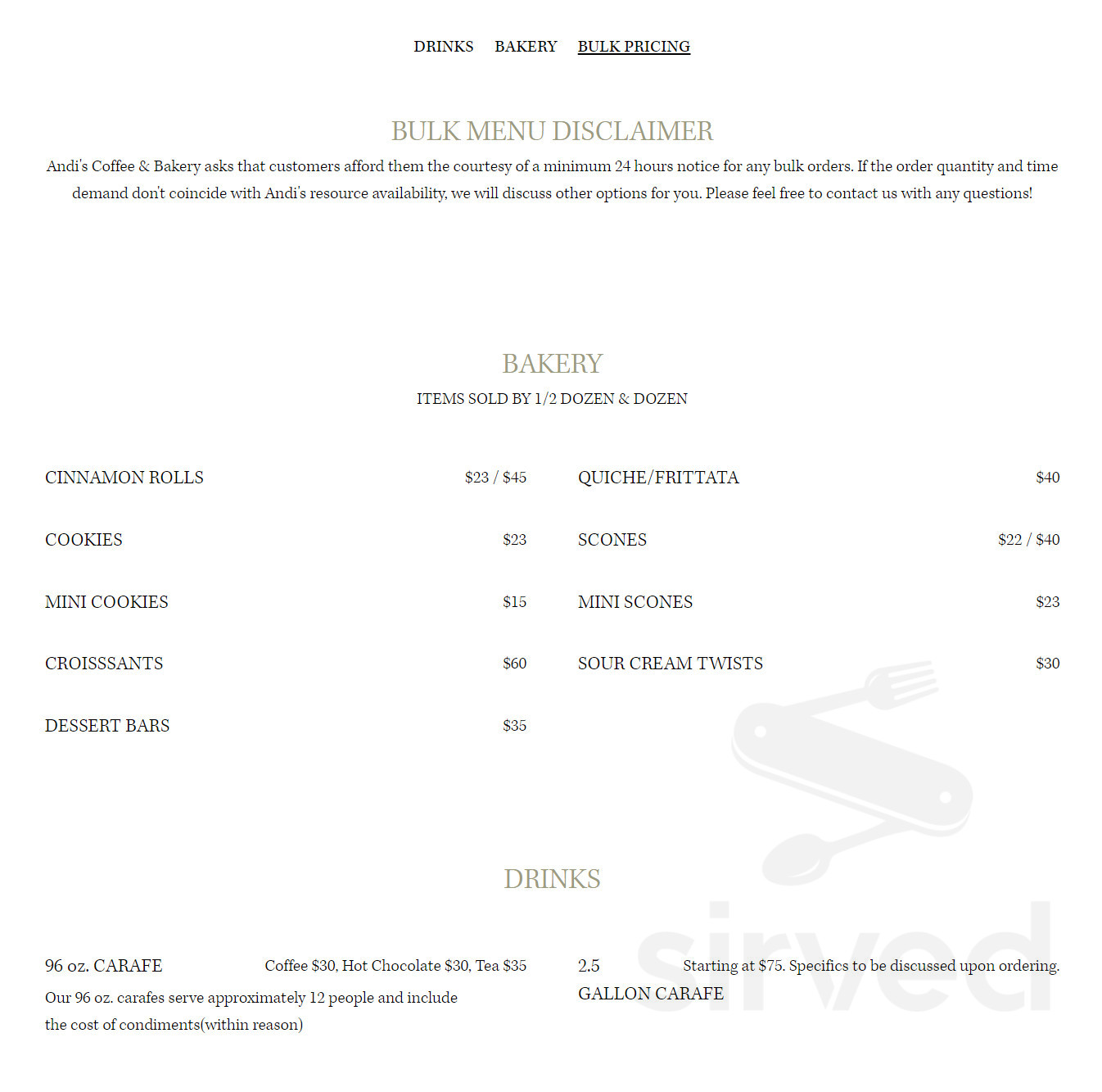 Menu - Sheridan WY's Hygge Hearth Coffee & Bakery | Sirved