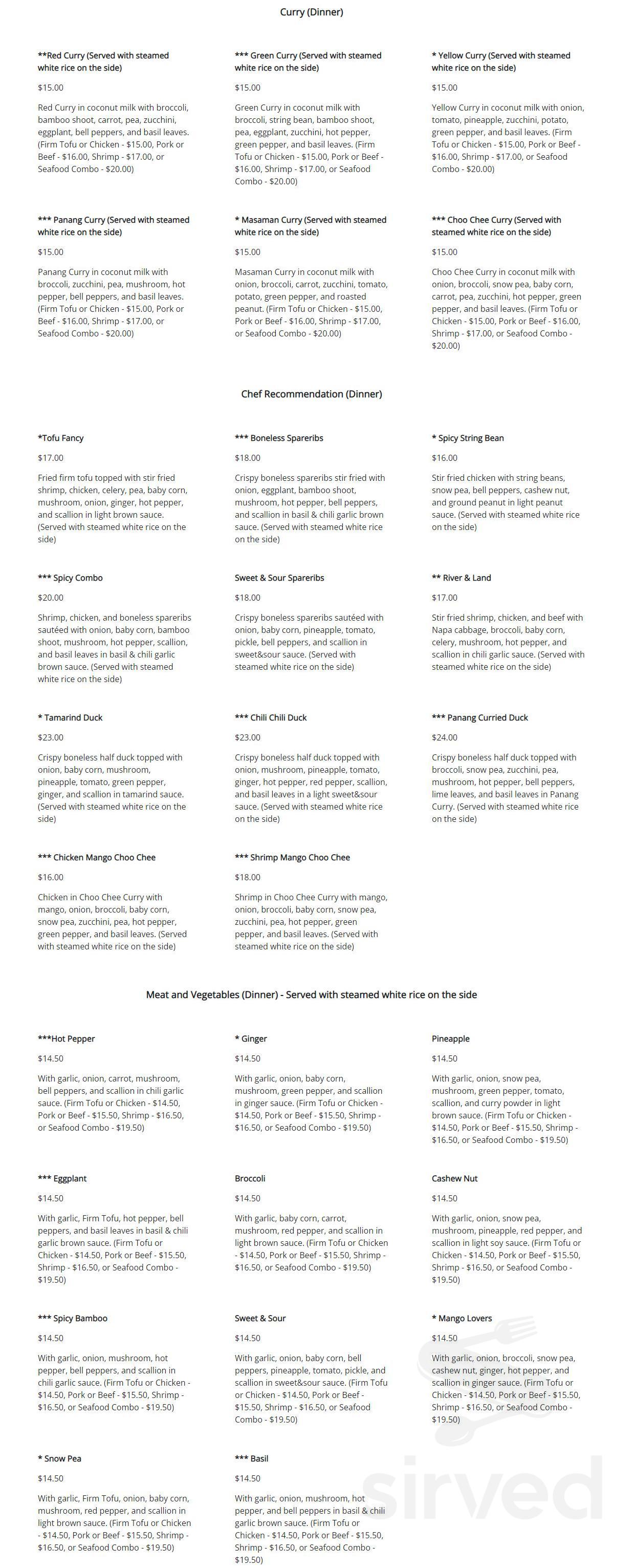 Menu - Painesville OH's Seesan Thai Cuisine & Bubble Tea | Sirved