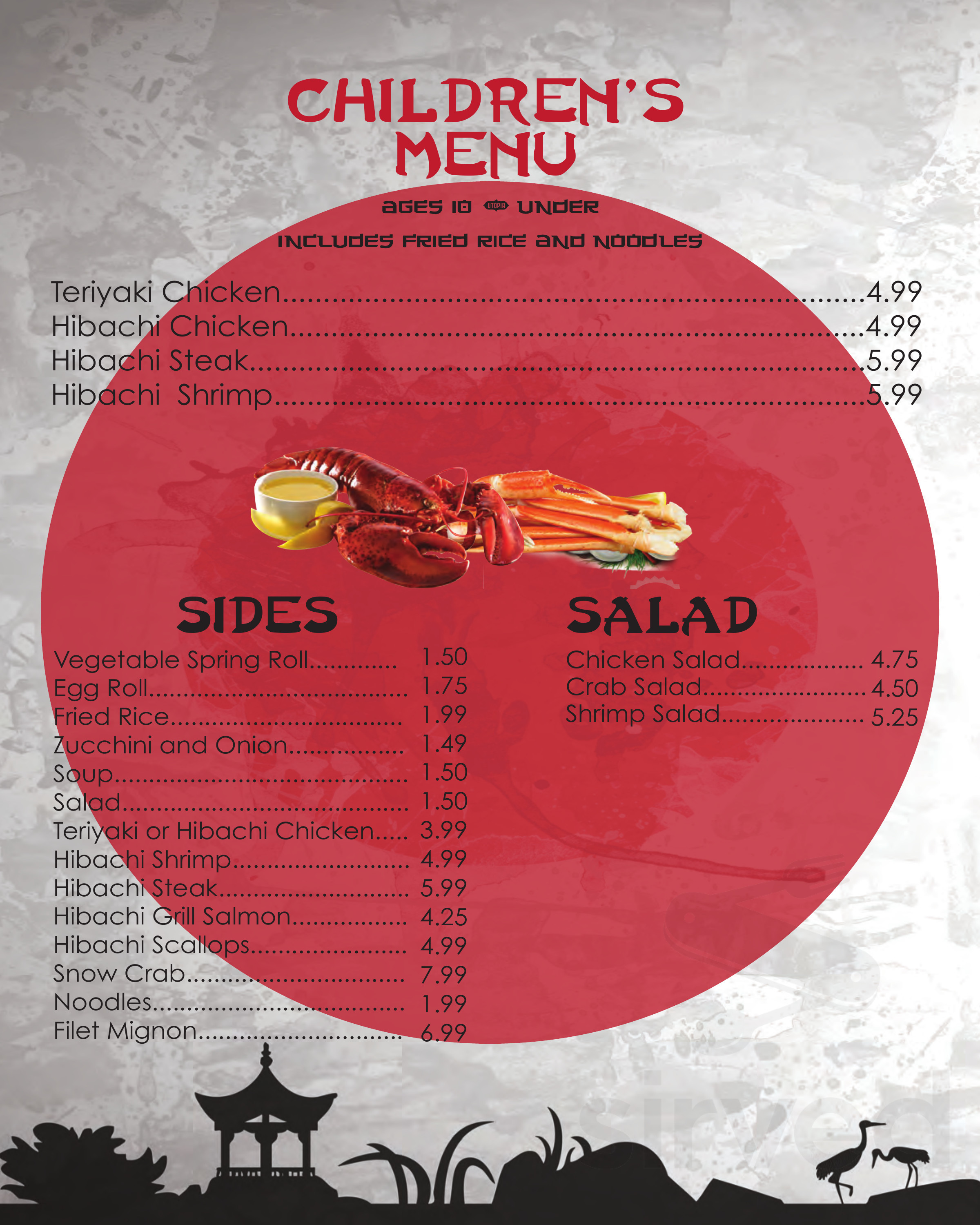 Niobe Japanese Steakhouse menu in Graham, North Carolina, USA
