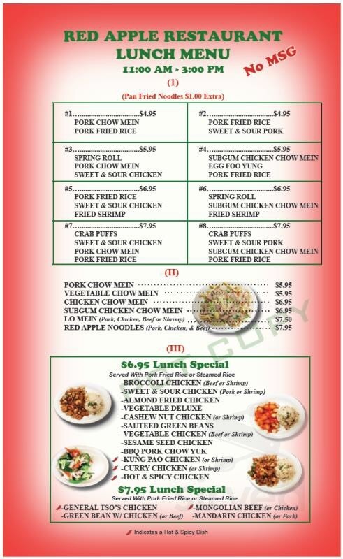 Red Apple | Restaurant & Lounge menu in Stayton, Oregon, USA