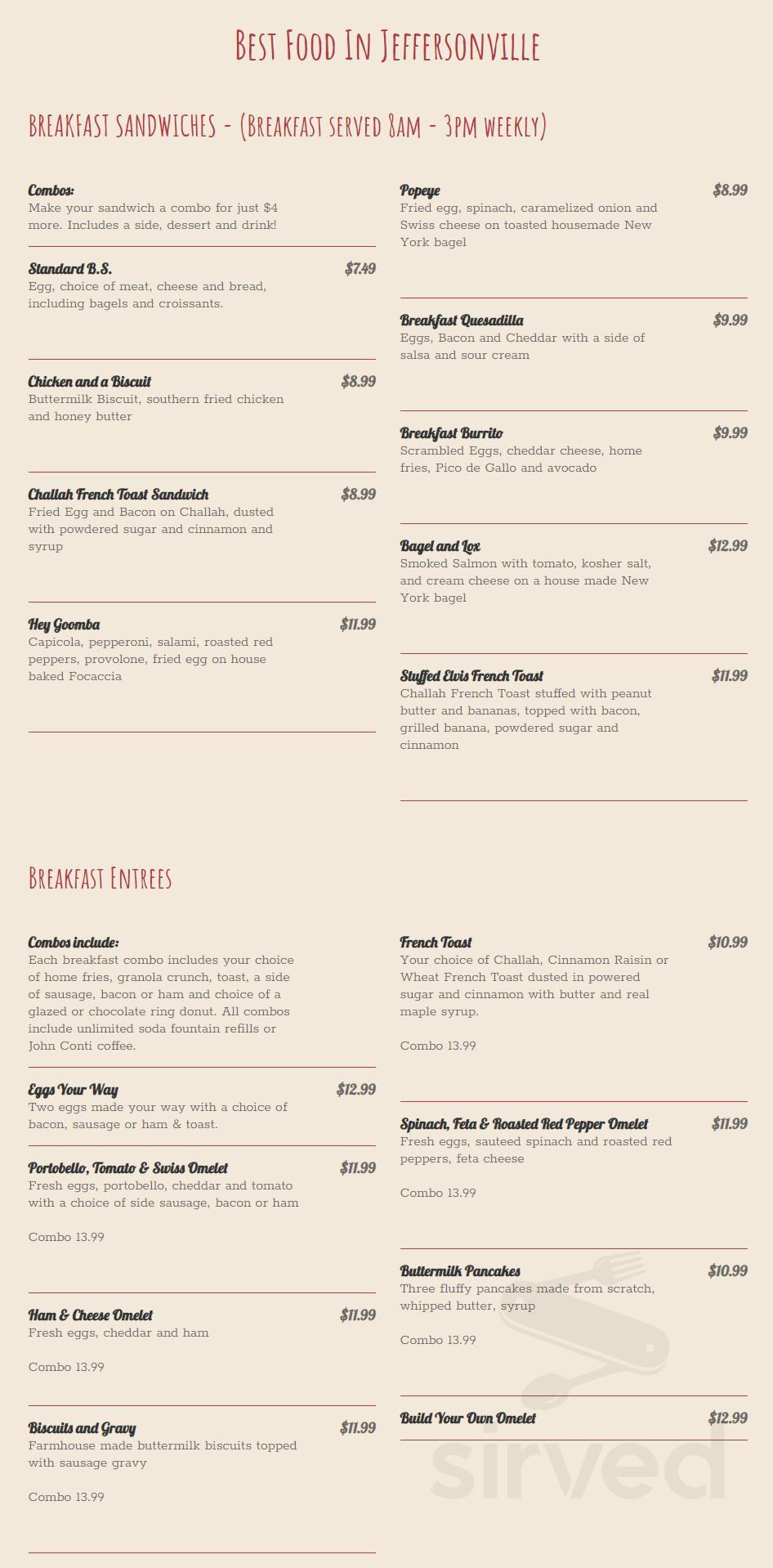 Menu - Floyds Knobs IN's Adrienne and Co. Donuts and Desserts | Sirved