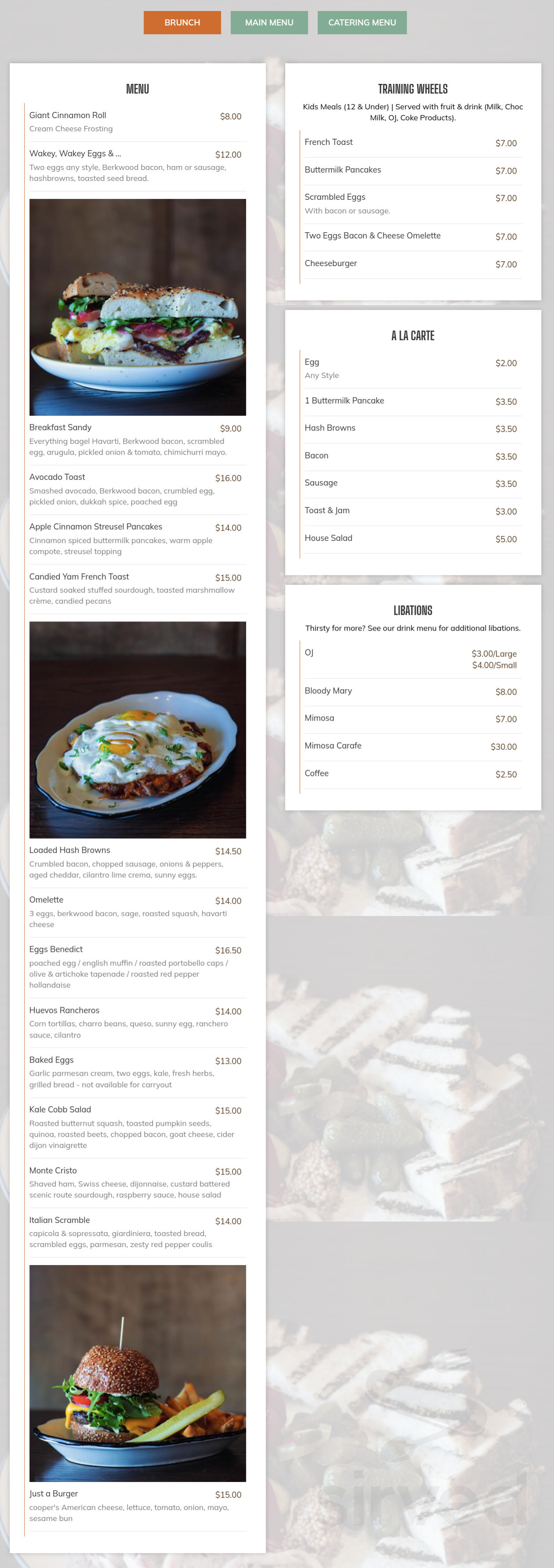 TrailSide Tap menu in Ankeny, Iowa, USA