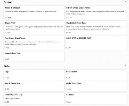 Destination Smokehouse & Eatery menu in Hemet, California, USA