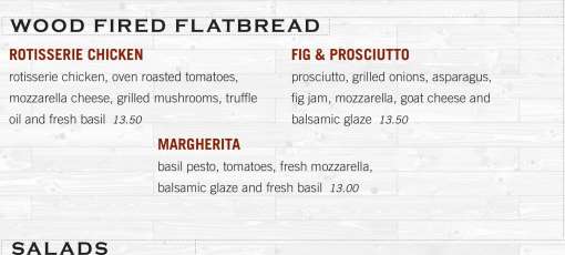 Menu for Redstone American Grill in Oakbrook Terrace, IL | Sirved