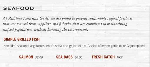 Menu for Redstone American Grill in Oakbrook Terrace, IL | Sirved