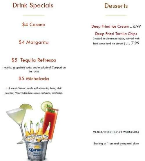 Southside Tap & Grille menu in Chatham, Ontario, Canada