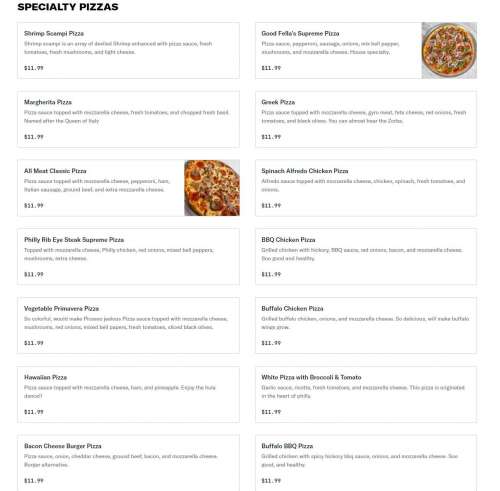 Good Fellas Pizza menu in Sterling, Virginia, USA