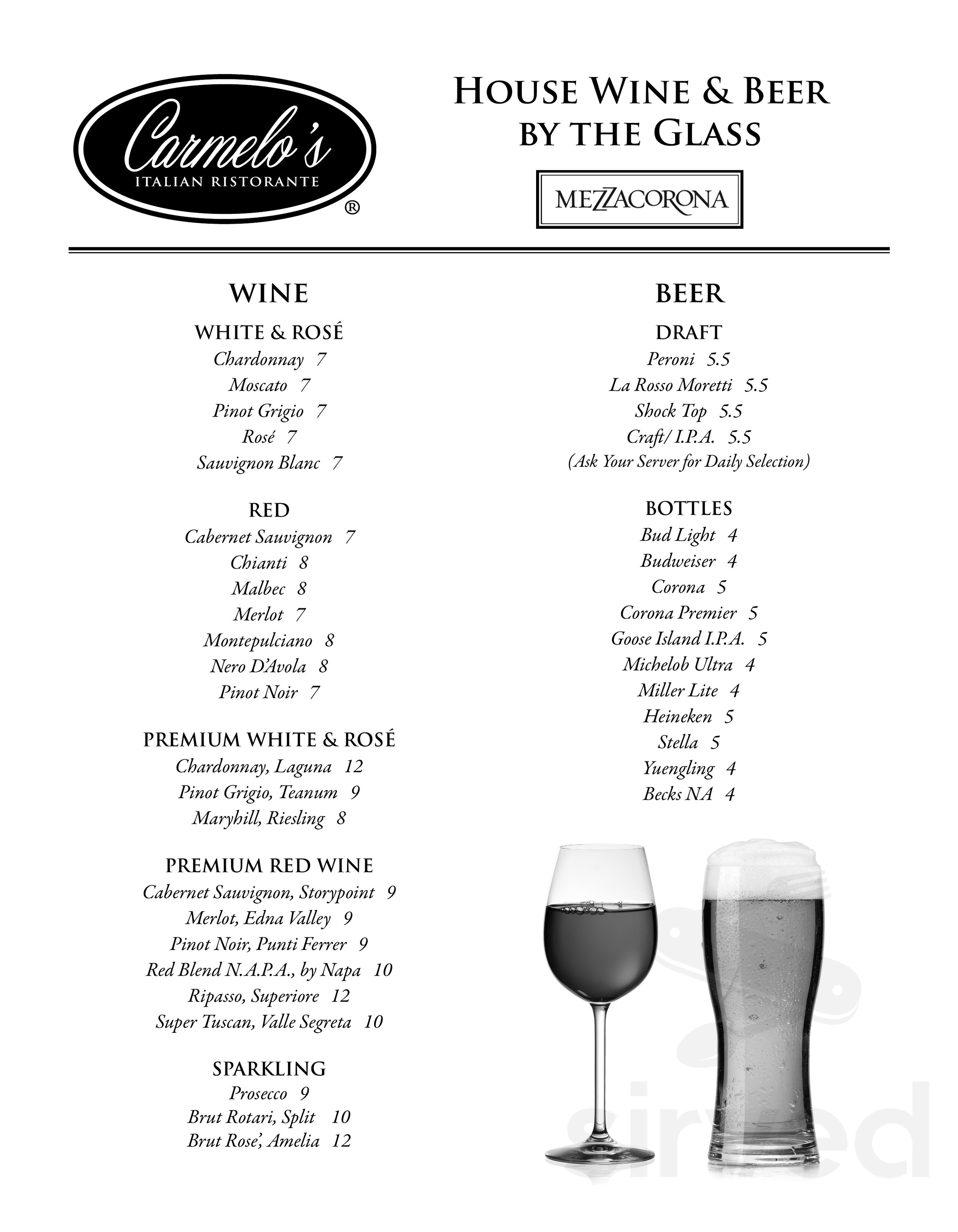 Carmelo's Italian Ristorante menu in Punta Gorda, Florida, USA